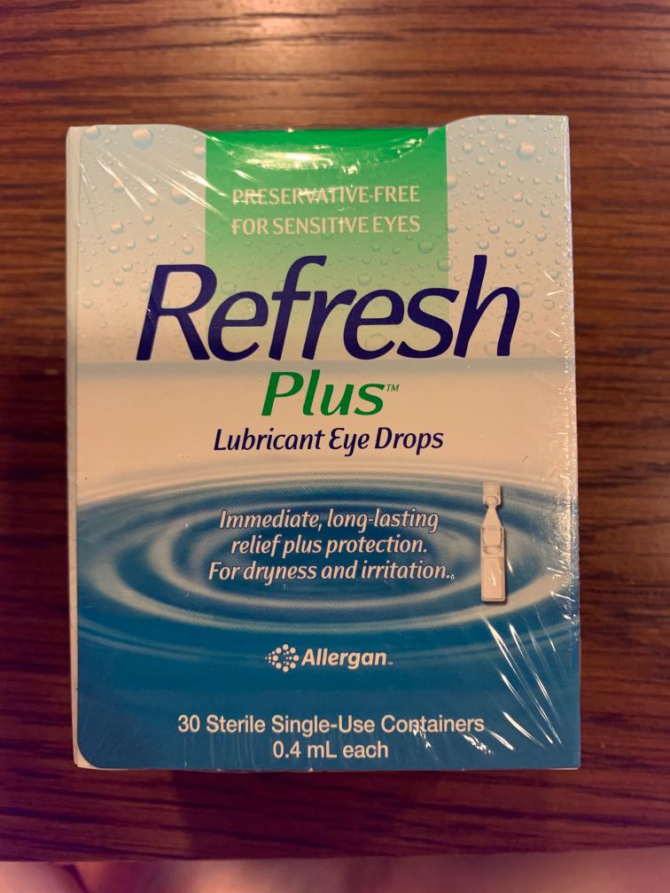 REFRESH Plus Lubricant Eye Drops 0.4ml 30s, Beauty & Personal Care ...