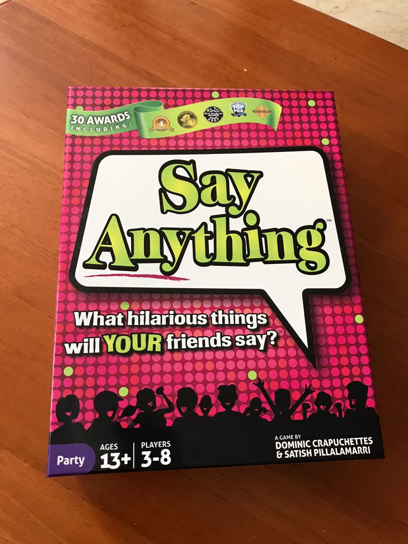 Say Anything Party Game, Hobbies & Toys, Toys & Games on Carousell