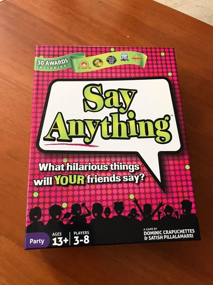 Say Anything Party Game, Hobbies & Toys, Toys & Games on Carousell