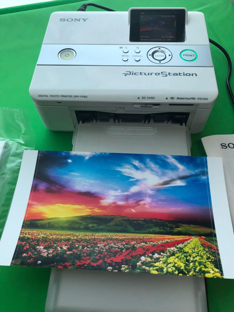 Sony photo printer picture station DPP-FP60 + papers and inks ...