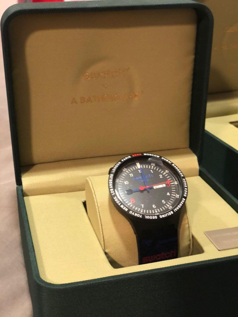 Swatch x Bape Limited Edition full set / individually, 名牌, 手錶 - Carousell