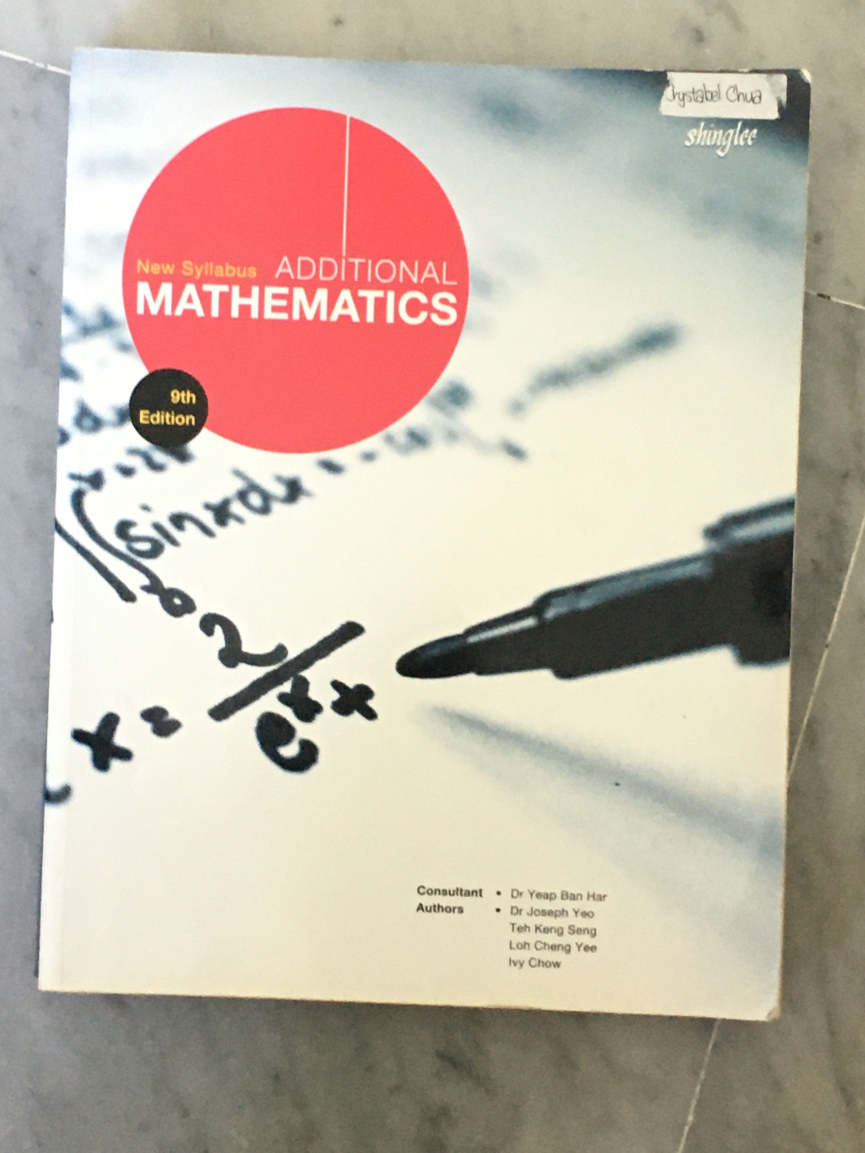 Upper Secondary Additional Maths Textbook, Hobbies & Toys, Books ...