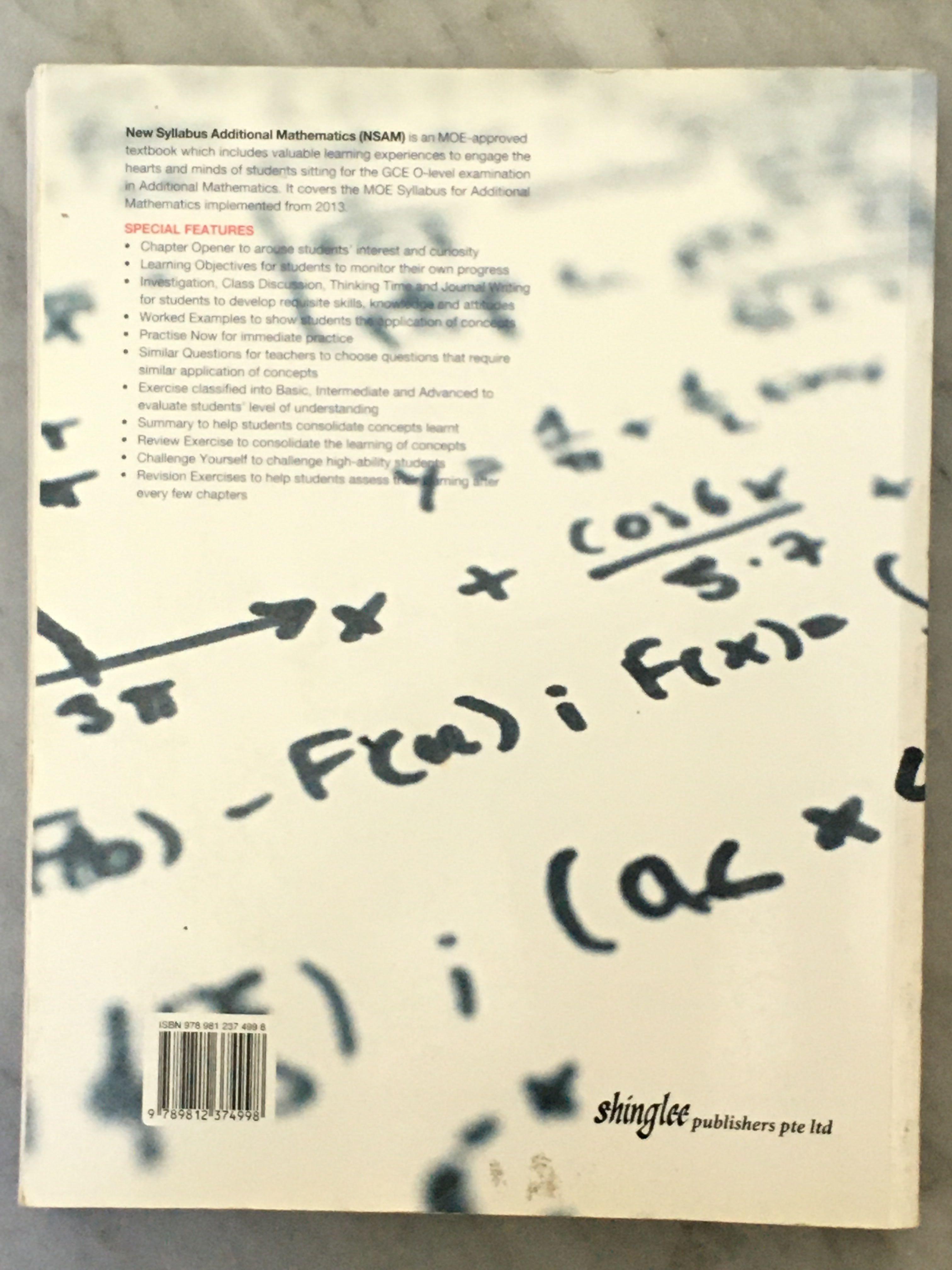 Upper Secondary Additional Maths Textbook, Hobbies & Toys, Books ...