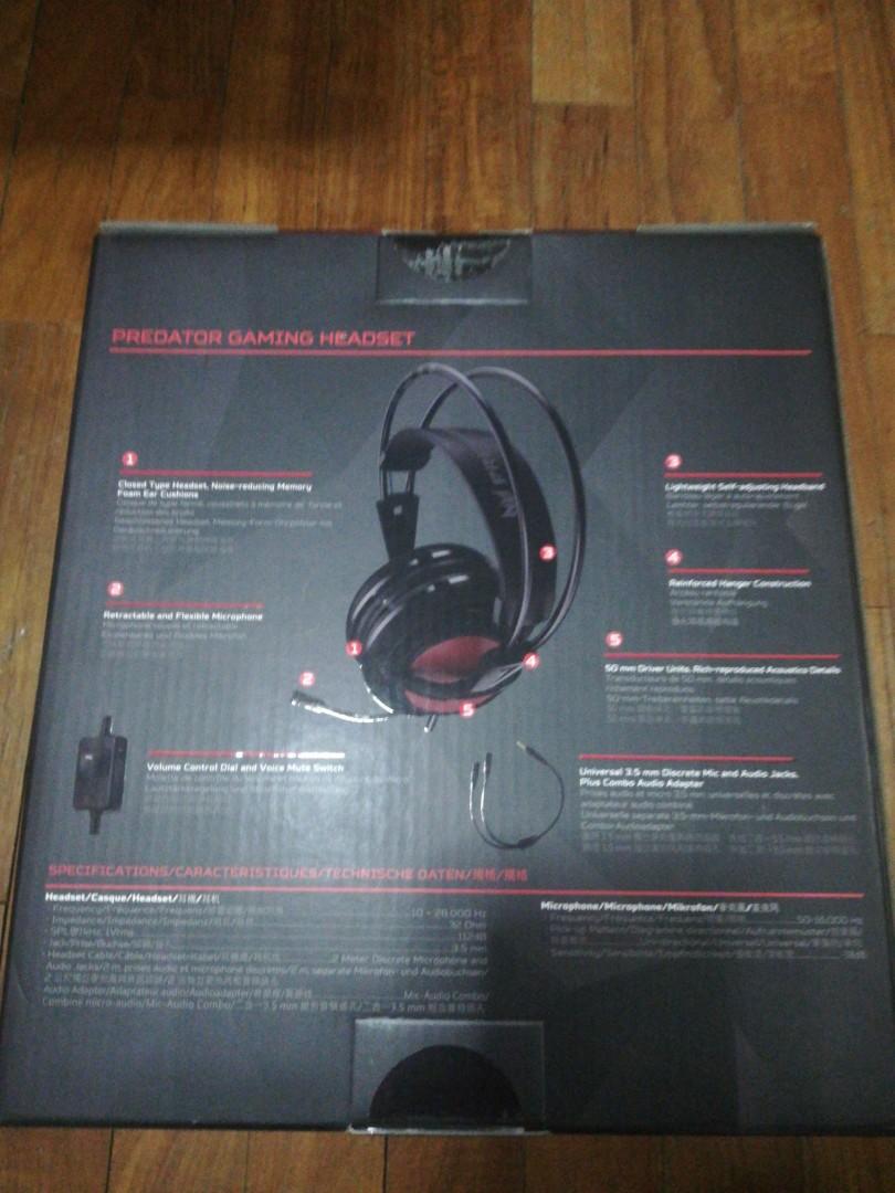Acer predator gaming headset, Computers & Tech, Parts & Accessories ...