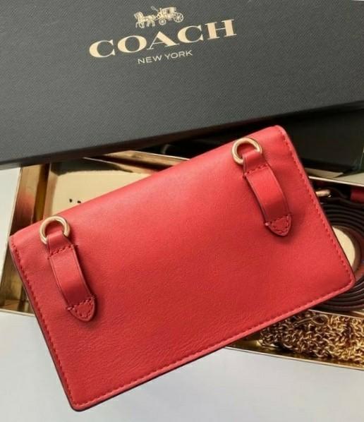 Boxed Flap Signature PVC Belt Bag True Red, Women's Fashion, Bags ...