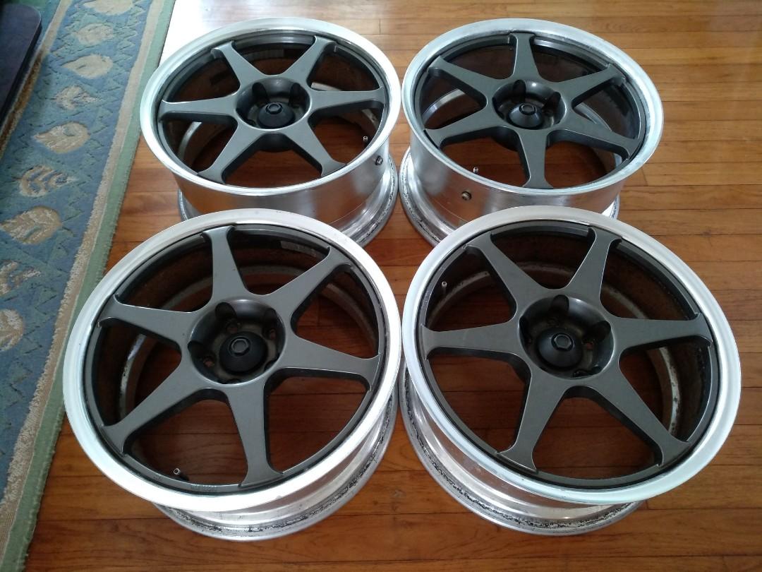 Original Buddyclub p1 racing plus 18 rim staggered, Car Accessories ...