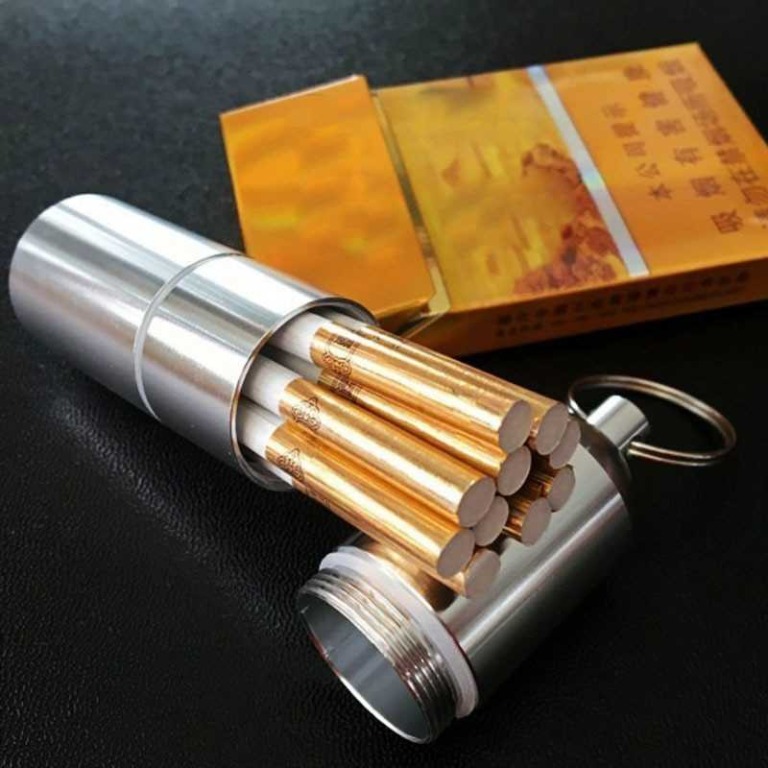 Case Bungkus Rokok Cylinder Stainless Steel Cigarette Case - LCLYL ...