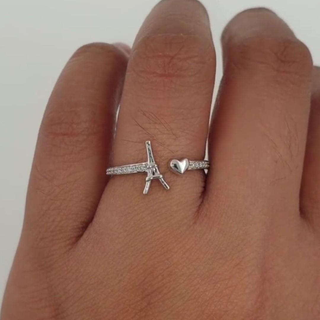 EIFFEL TOWER DIAMOND RING, Women's Fashion, Jewelry & Organizers, Rings ...