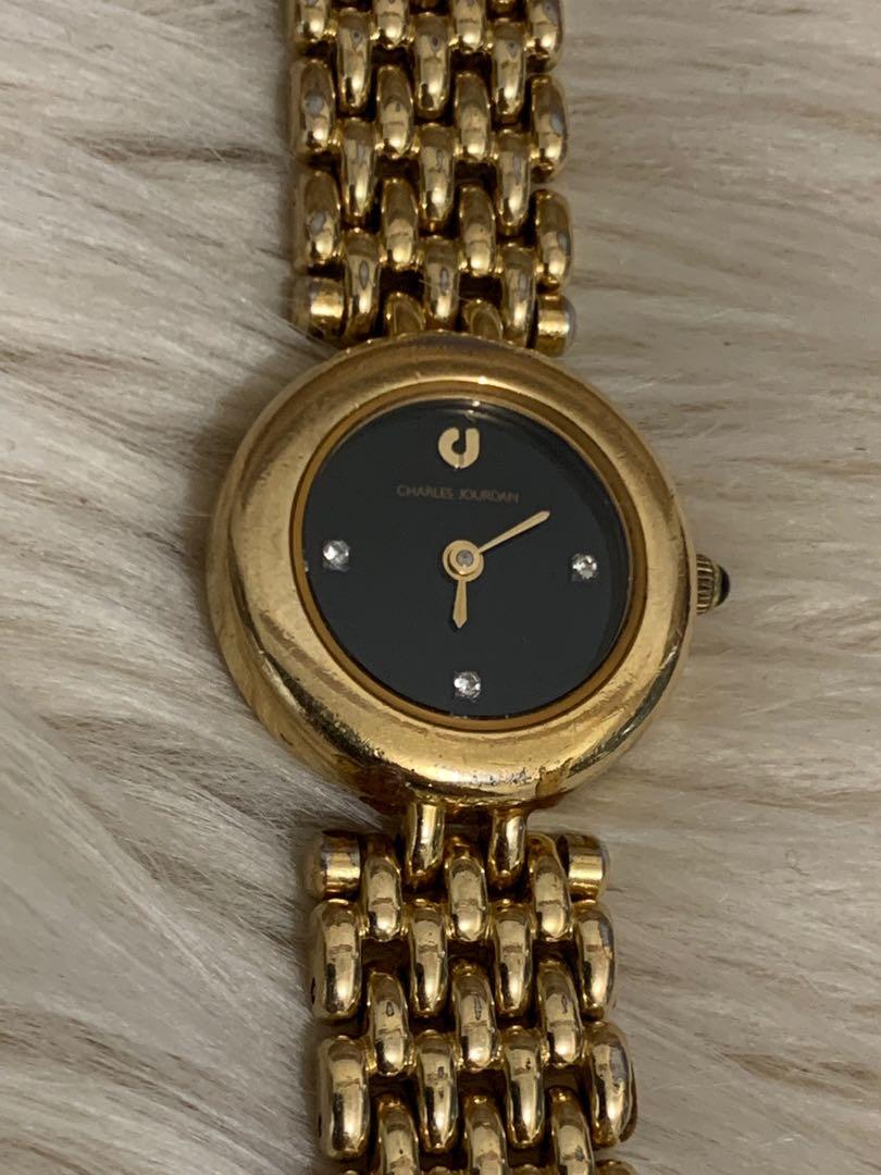 Jam Charles Jourdan authentic,90% mulus, replace box, baterai diameter ...