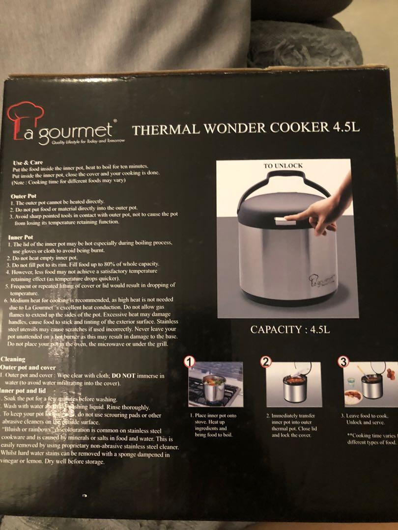 La Gourmet Thermal Wonder Cooker 4.5L, TV & Home Appliances, Kitchen ...