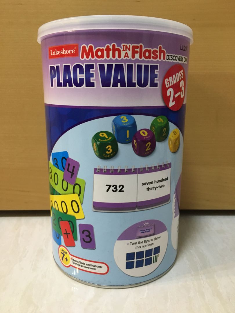 Lakeshore math in a flash discovery can place value, Hobbies & Toys ...