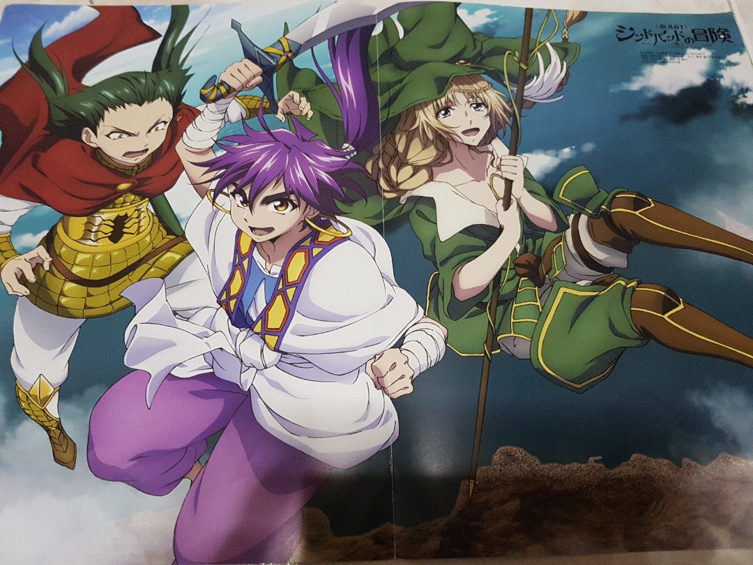 Magi The labyrinth of magic Adventure of Sinbad and Yowamushi Pedal A3 ...