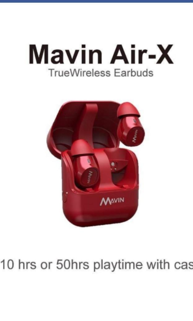 Mavin air x (Red), Audio, Portable Audio Accessories on Carousell