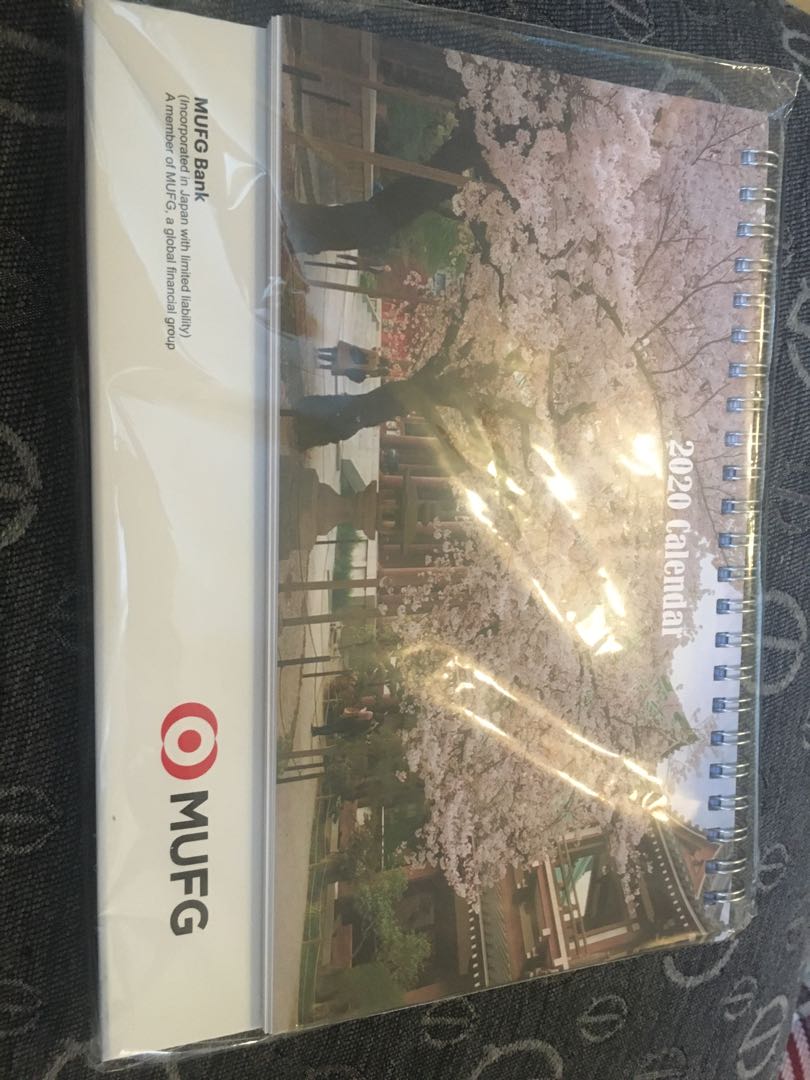 Mufg bank日本風景月曆, 興趣及遊戲, 手作＆自家設計, 文具 - Carousell