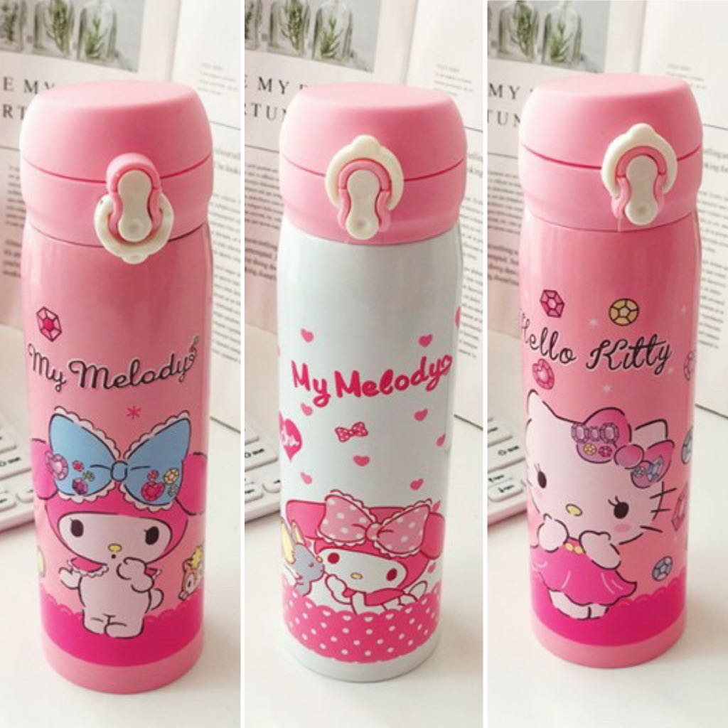 My Melody & Hello Kitty Thermal Flask, Furniture & Home Living, Kitchenware & Tableware, Water ...