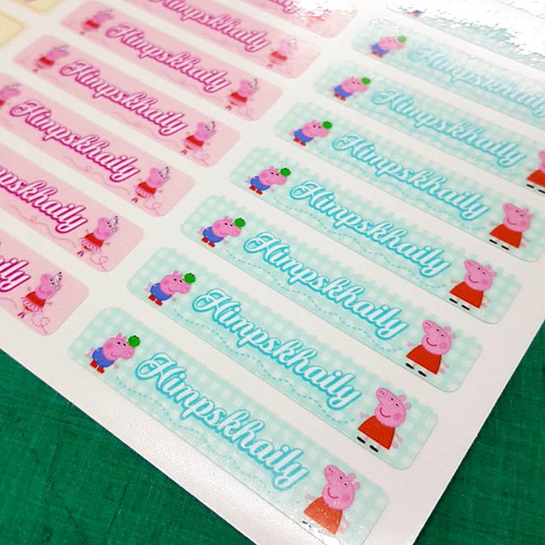 Customise Peppa Pig Design Name Labels (Stationaries/Books/Water ...