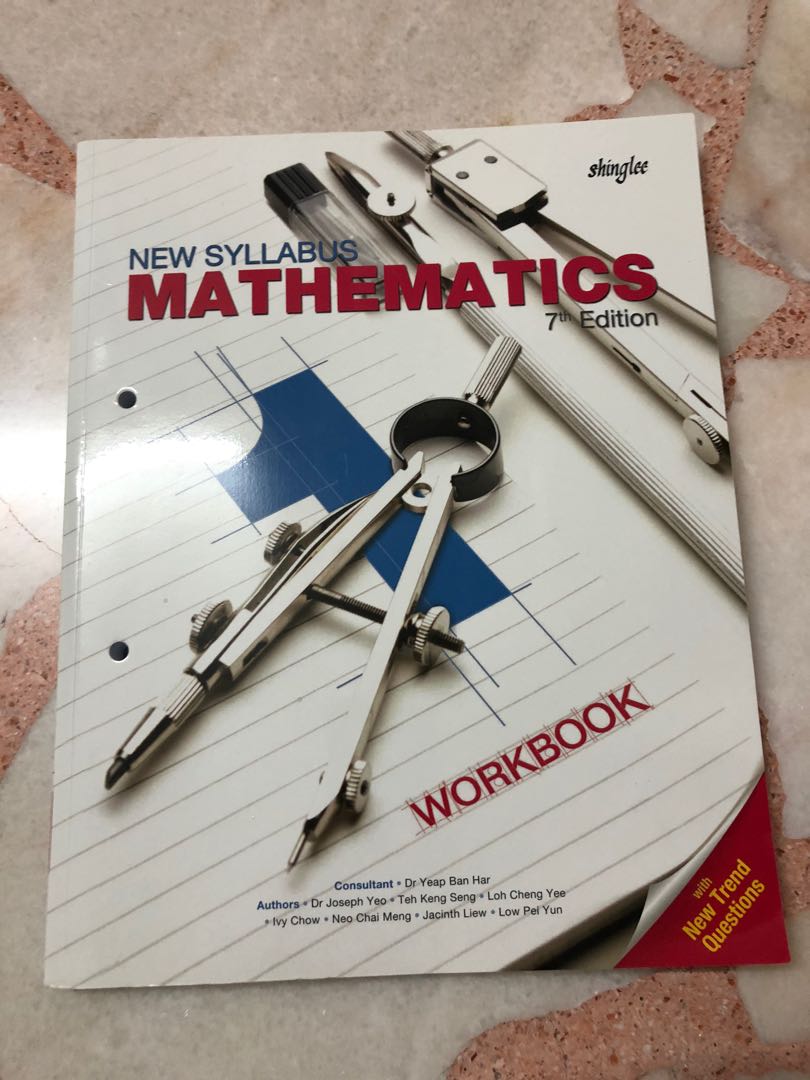 Shinglee New Syllabus Mathematics Workbook (Sec 1), Hobbies & Toys ...