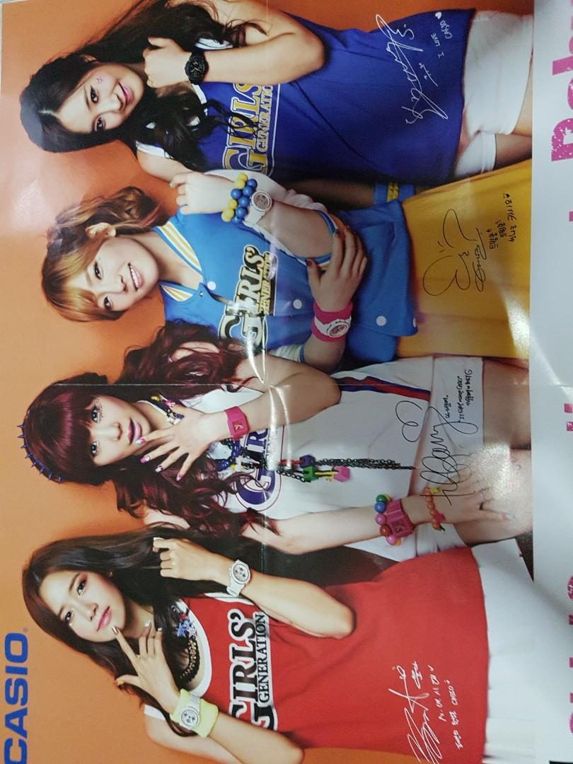 SNSD huge Poster for Casio baby-G, Hobbies & Toys, Memorabilia ...