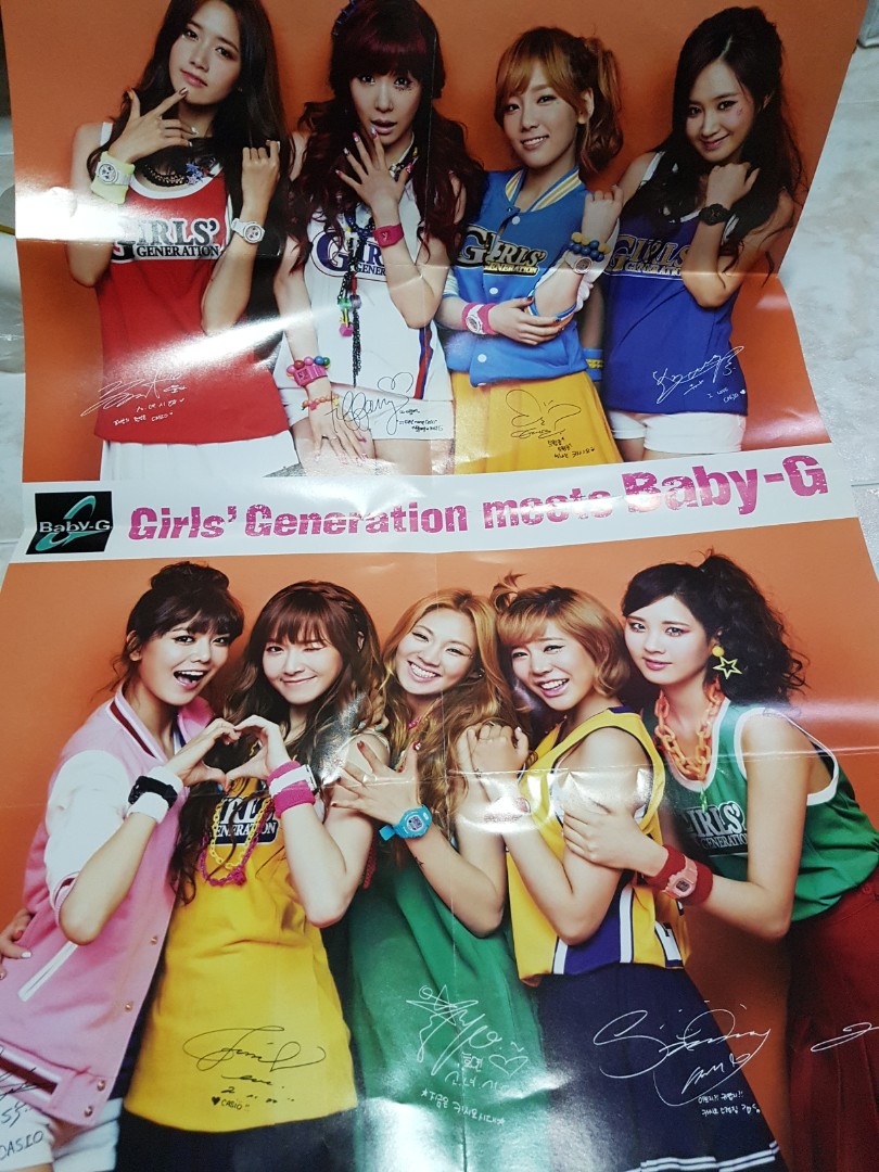 SNSD huge Poster for Casio baby-G, Hobbies & Toys, Memorabilia & Collectibles, K-Wave on Carousell