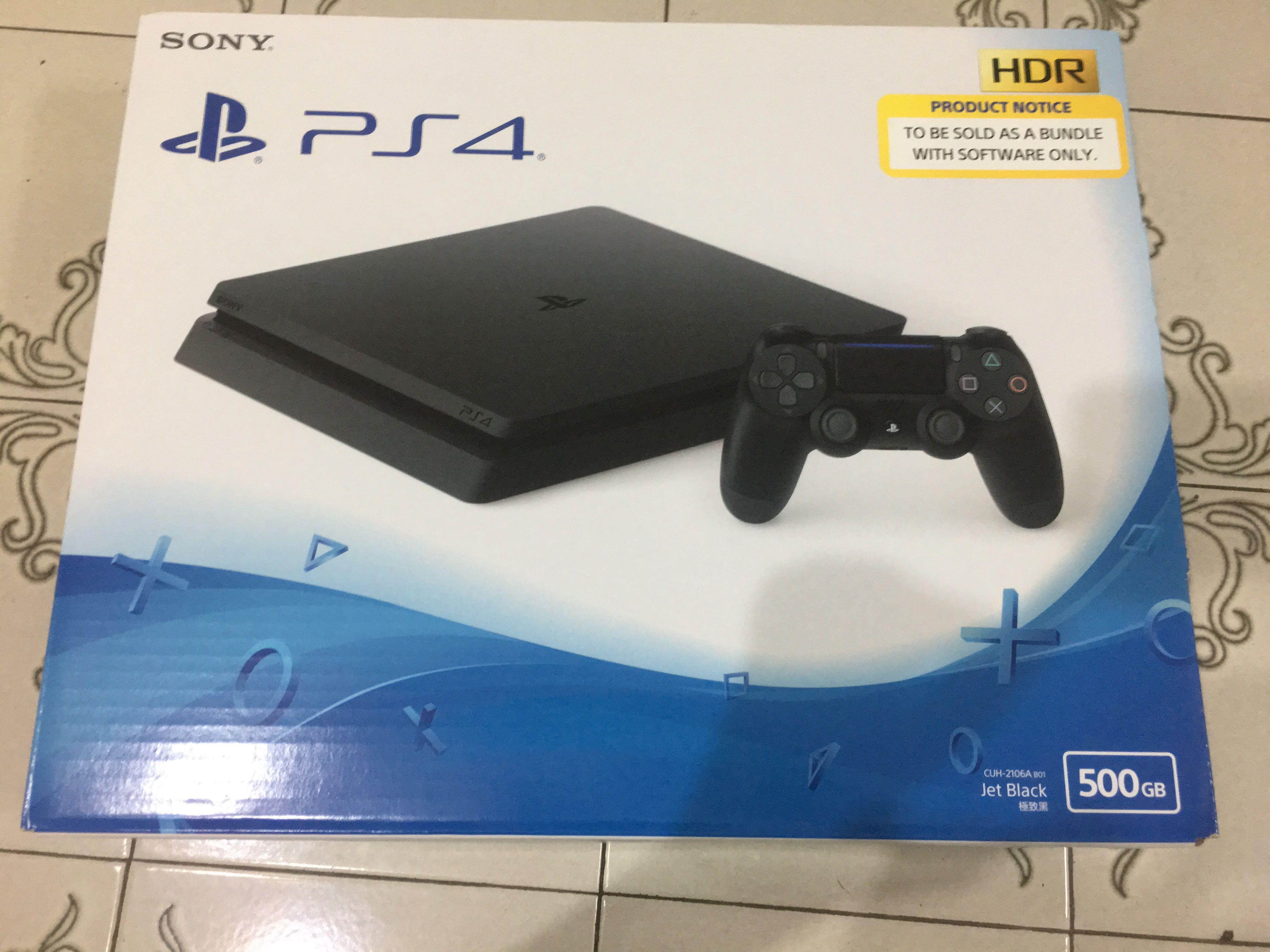 Sony PS4 JET BLACK 500GB, Video Gaming, Video Game Consoles ...