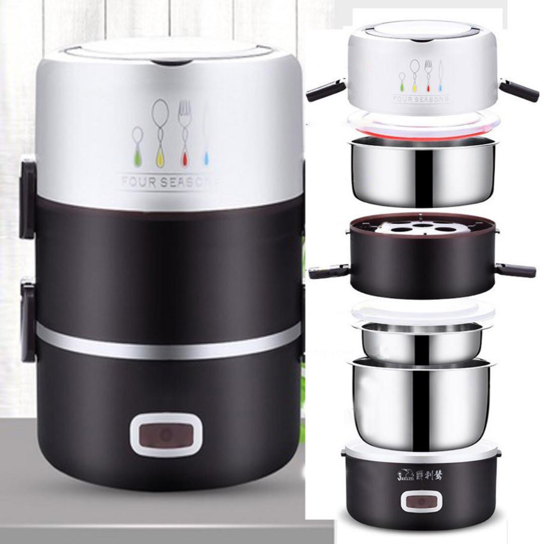 3 Layer Lunch Box - Rice Cooker - Steamer - Food Heater Pot 2L, Hobbies ...