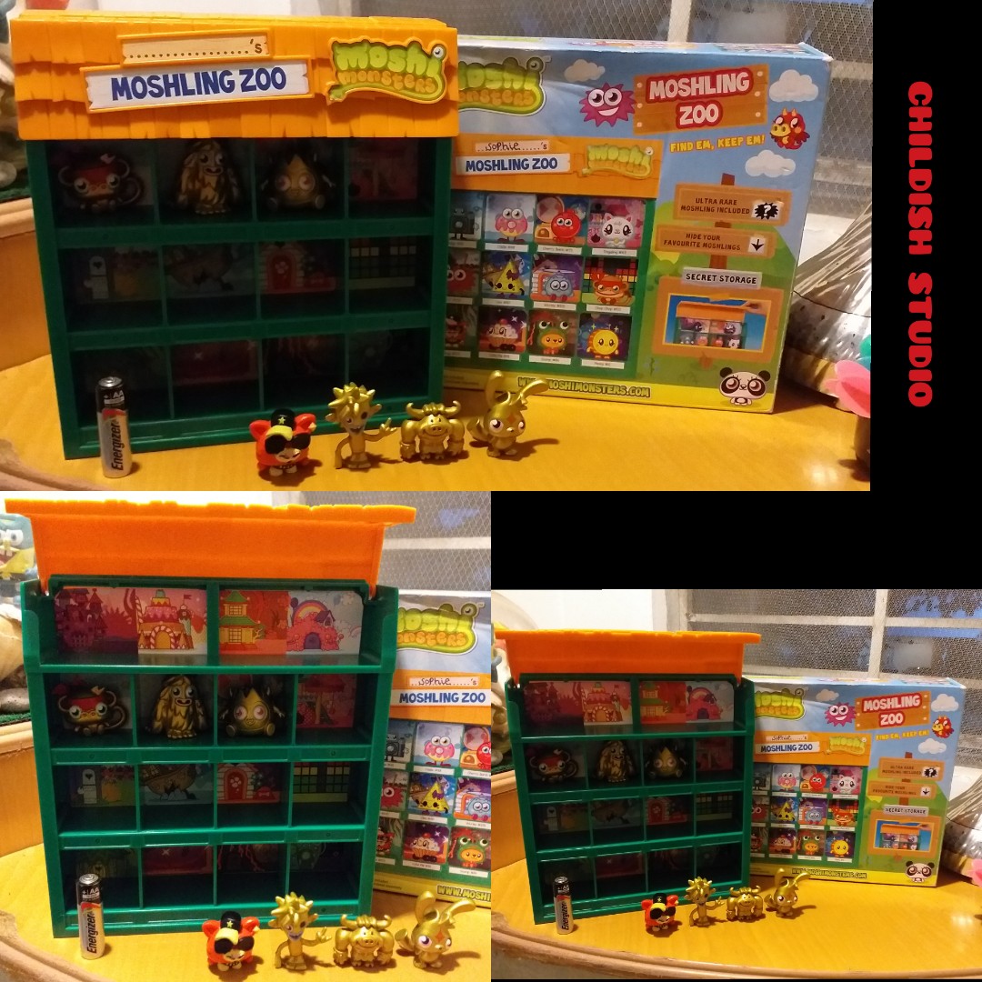 7 Units MOSHI MONSTERS with Moshling Zoo Display Case., Hobbies & Toys ...