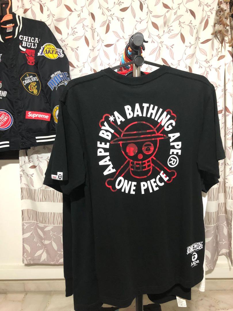 Aape x One Piece Tee, Men's Fashion, Tops & Sets, Tshirts & Polo Shirts ...