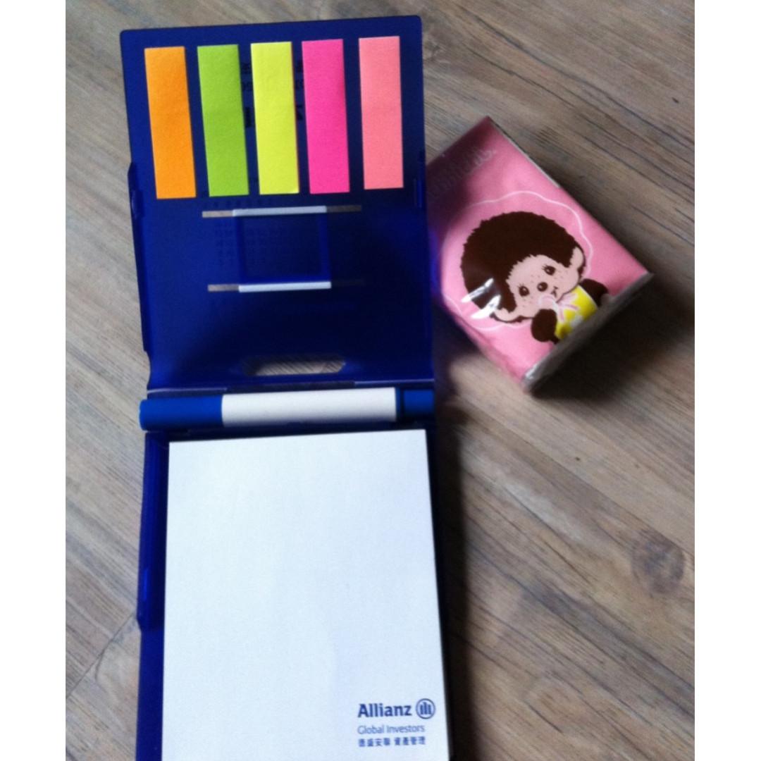Allianz post it note memo desk top pack, 興趣及遊戲, 手作＆自家設計, 文具 - Carousell