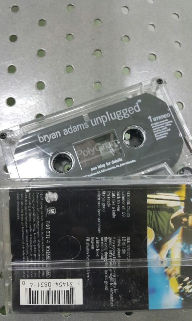 (Cassette) Bryan Adams MTV Unplugged, Hobbies & Toys, Music & Media, CDs & DVDs on Carousell