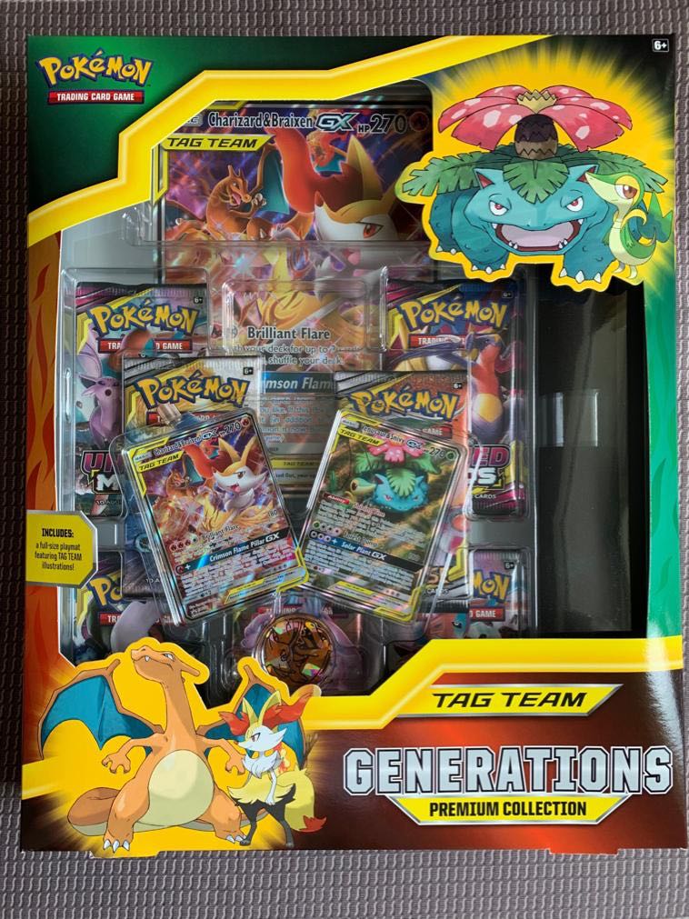 Charizard&Braixen GX/Tag Team Generations Premium Collection, Hobbies ...