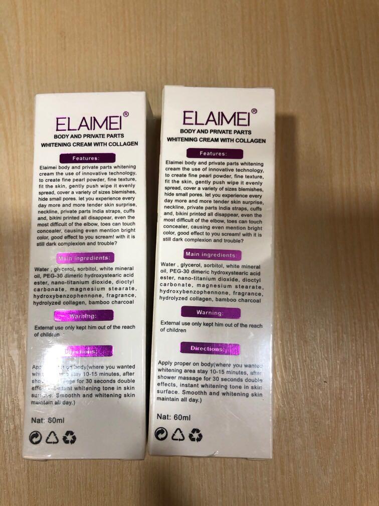 Elaimei Whitening Cream, Beauty & Personal Care, Bath & Body, Body Care ...