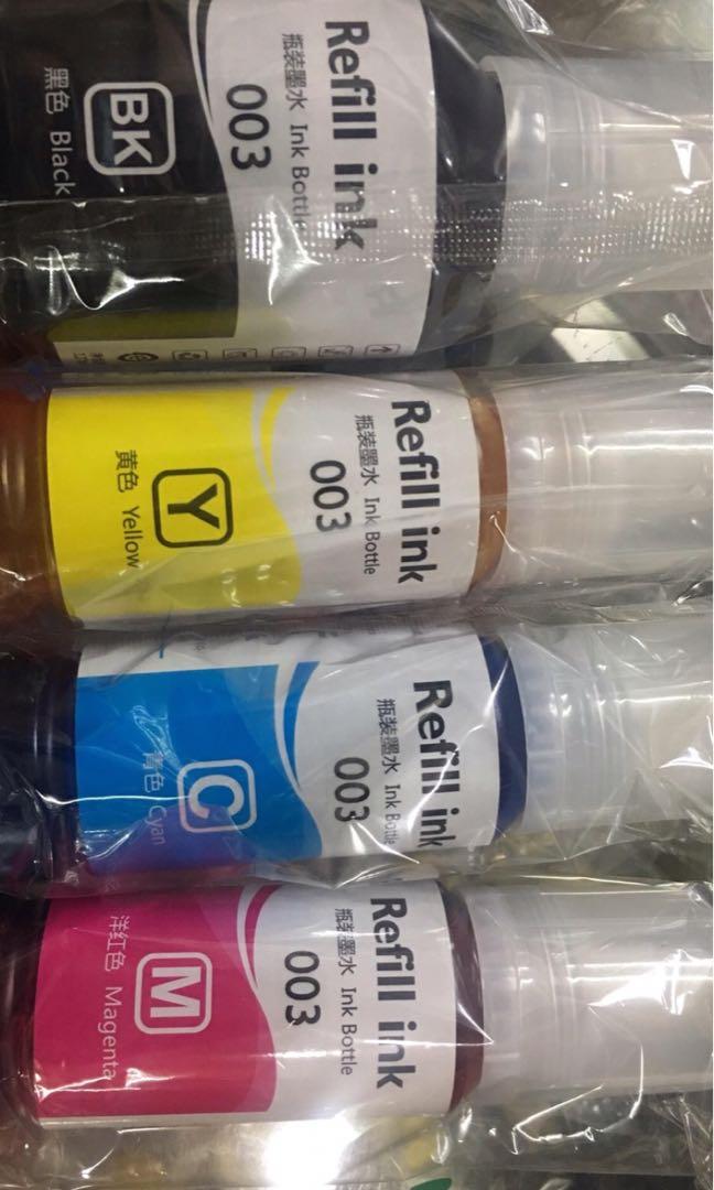 Epson 003 ink Per Set 4pieces(Pm lng ung ink na need nyo), Computers ...