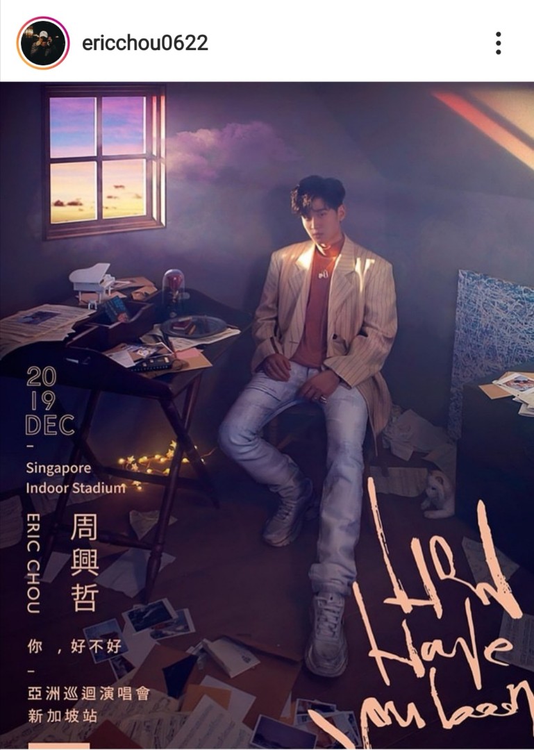 Eric Chou Concert, 13DEC, Cat 2, Tickets & Vouchers, Event Tickets on ...