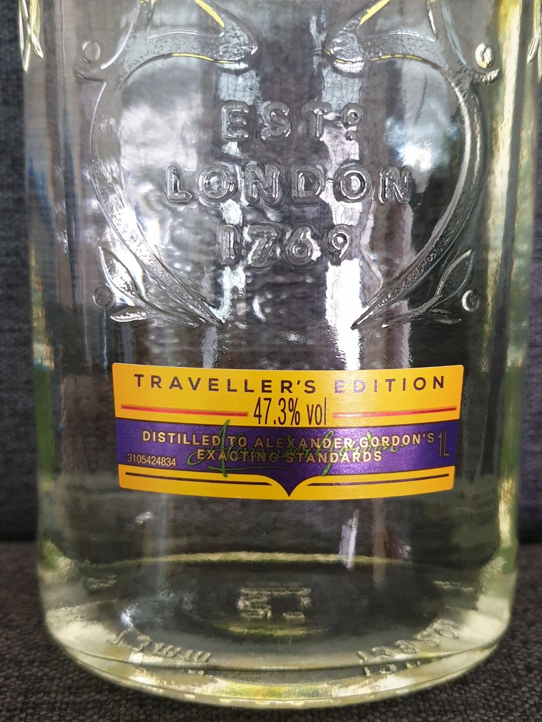 Gordon's London Dry Gin 1L, Food & Drinks, Alcoholic Beverages on Carousell