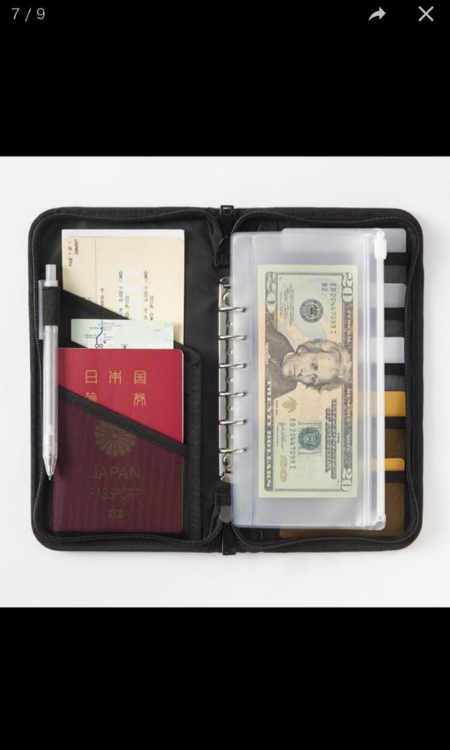 MUJI PASSPORT CASE WITH CLEAR POCKETS, Hobbies & Toys, Travel, Travel ...