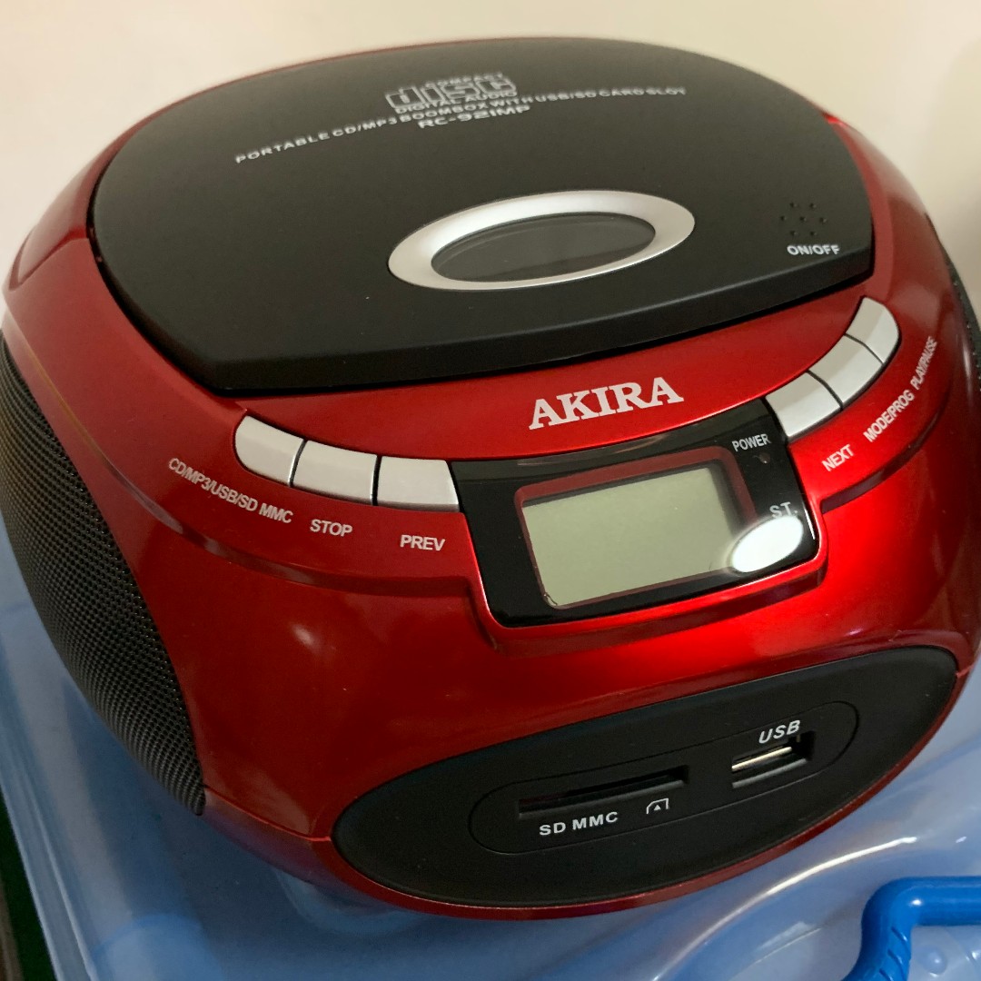New Red Akira Portable CD Player, Audio, Portable Music Players on ...