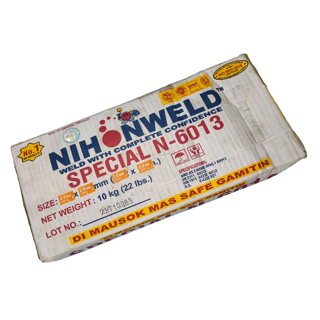 Nihonweld welding rod 6013 5/64" 2.0mm 10 kilos per box SPECIAL WHITE ...