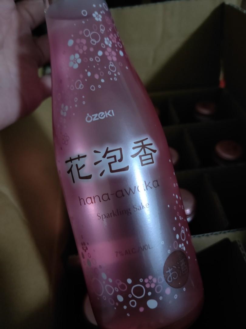 Ozeki Hana Awa Ka Sparkling Sake (250ml), Food & Drinks, Alcoholic ...