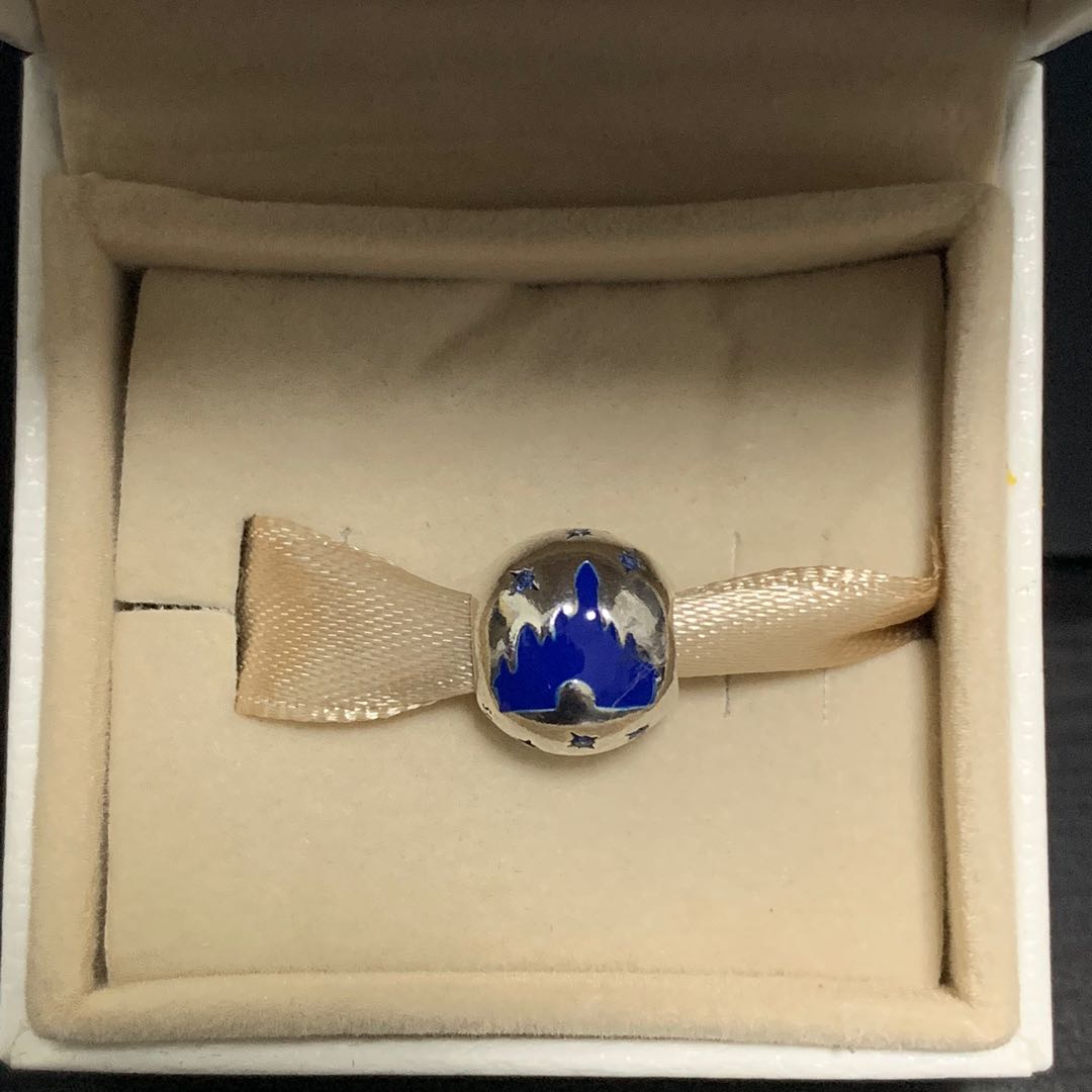 Pandora Hong Kong Disneyland Exclusive Blue Castle Round Charm, Women's ...