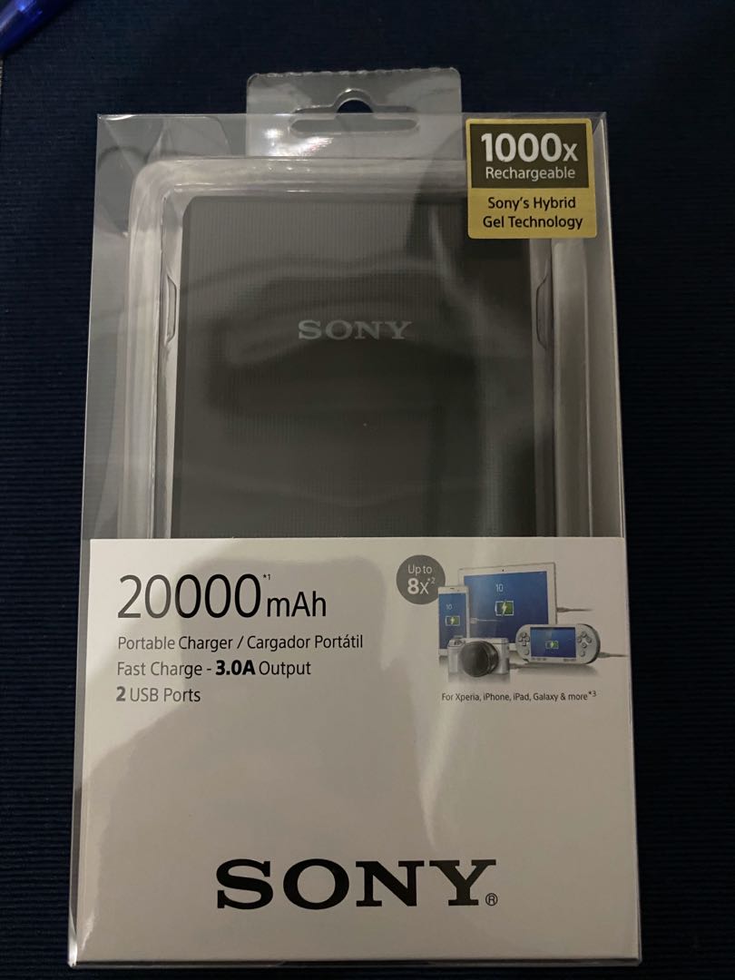 Sony Powerbank Fast Charger 20000mAh, Mobile Phones & Gadgets, Mobile ...