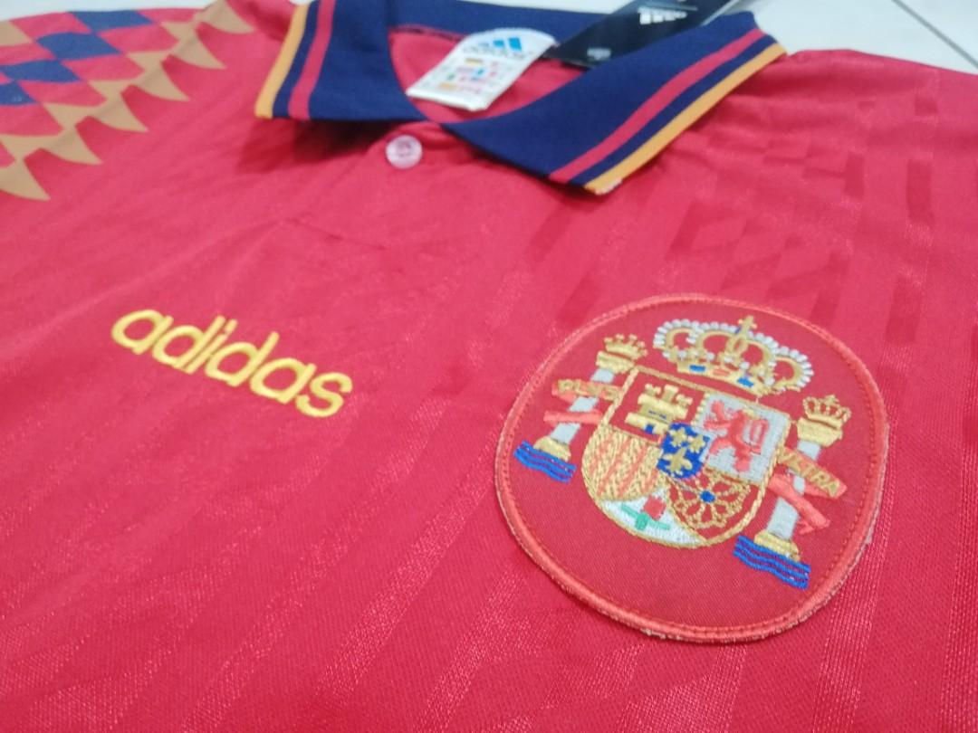 Spain 1994 home kit, Men's Fashion, Activewear on Carousell