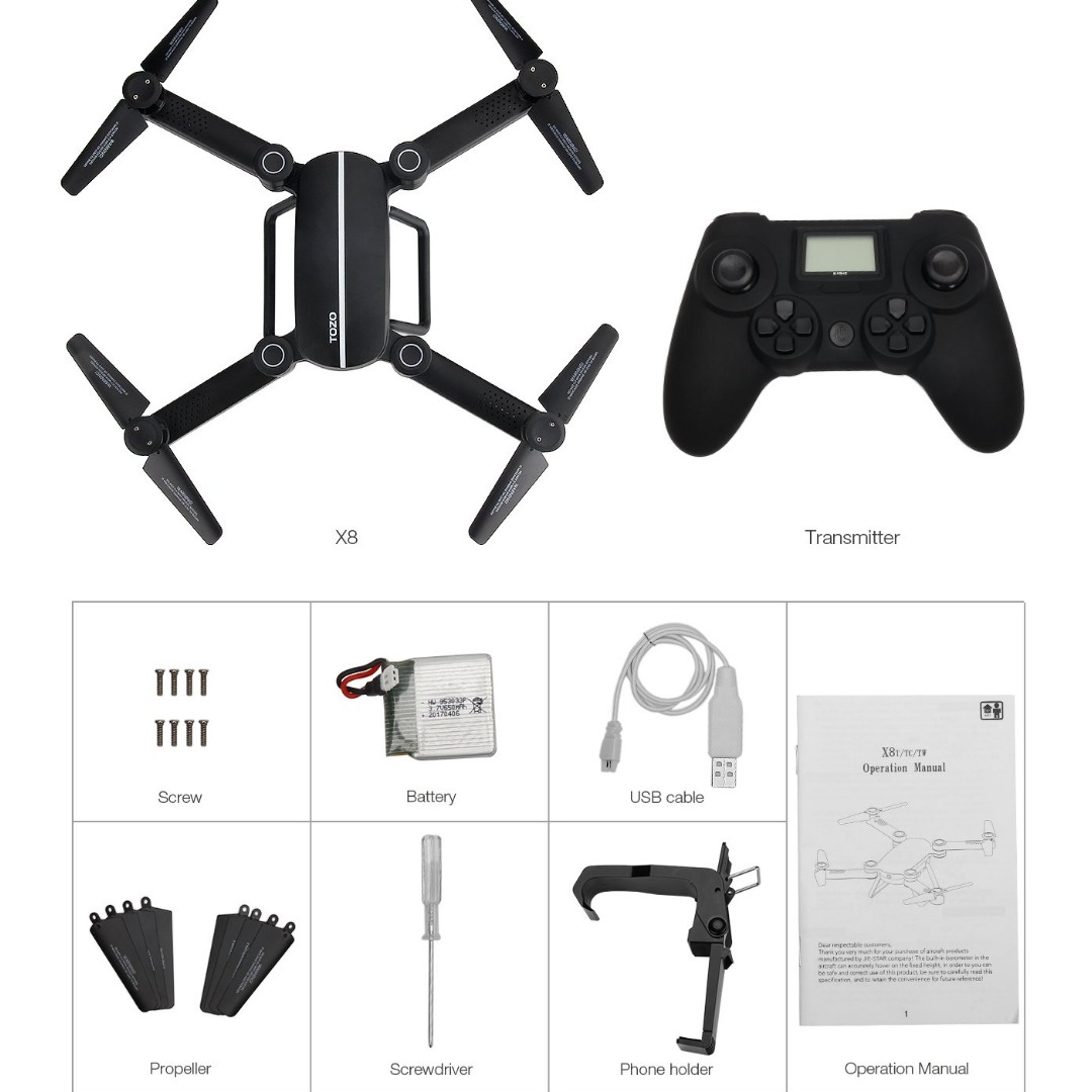 TOZO Q1012 RC Quadcopter RTF Drone with Altitude Hold & 3D 360 Degree ...