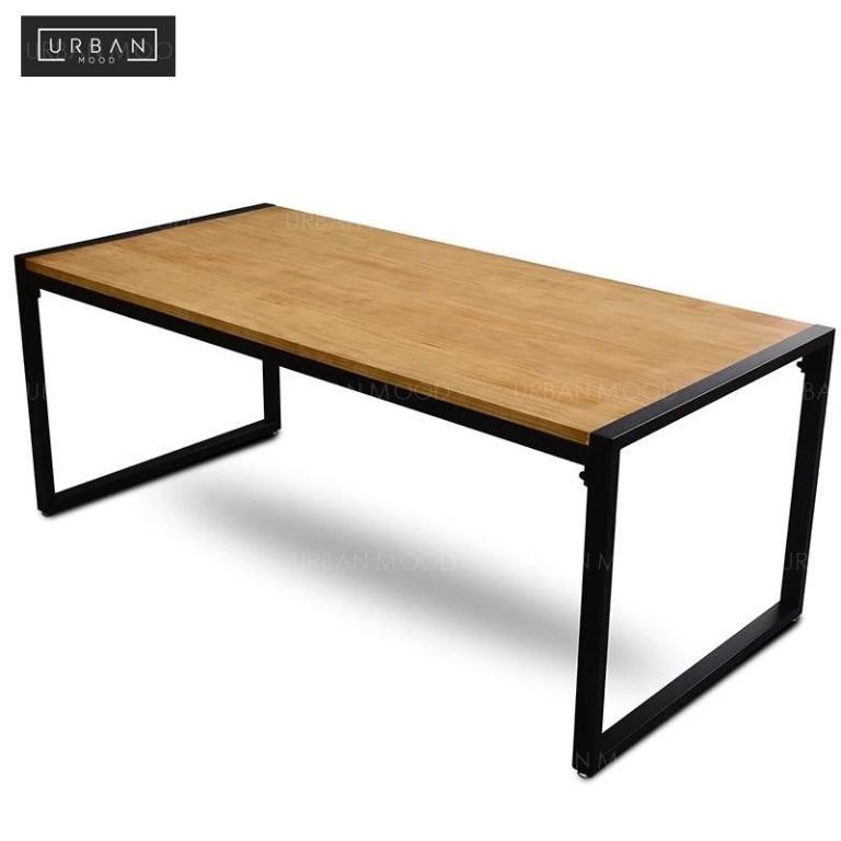 XANDER Modern Industrial Ultra Thin Office Study Table, Furniture ...