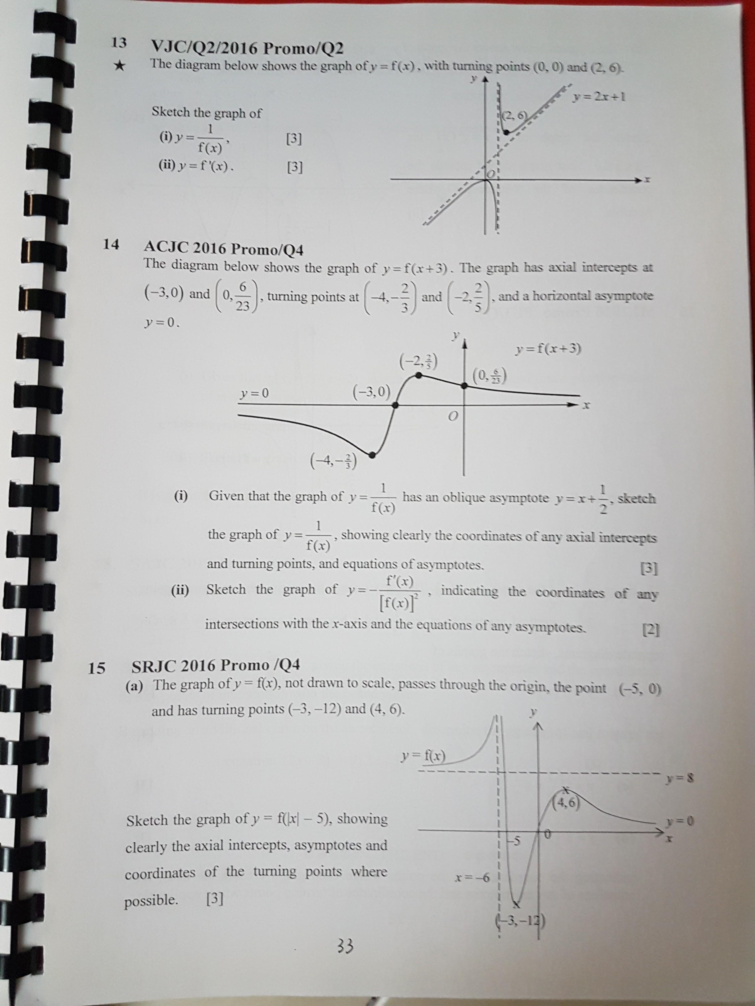 [A-Level/JC] 2018 H1/H2 Mathematics Topical Revision Package + 9 sets ...