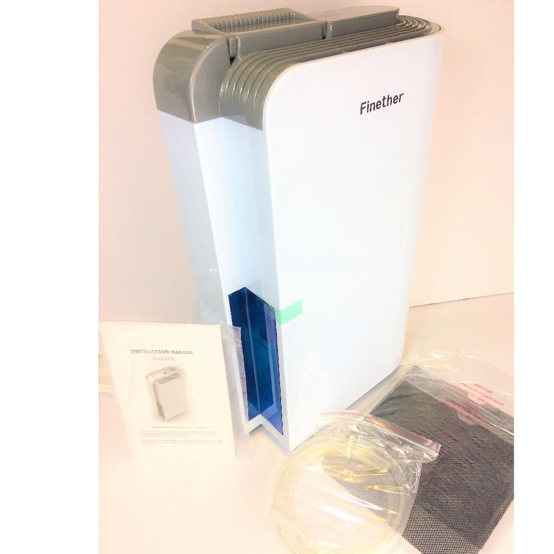Finether 1.5L Air Dehumidifier OL12-011E 2 Wind Speeds Low Noise Touch ...