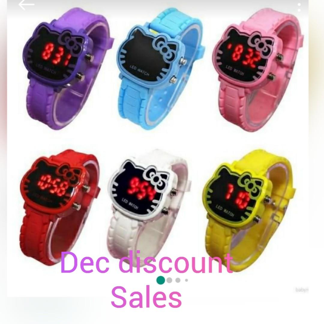 Hello kitty digital watch, Luxury, Watches on Carousell