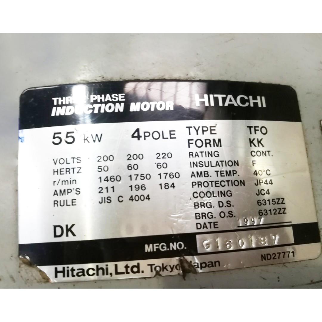 Induction Motor 75 hp horsepower 75hp Hitachi from Japan, Commercial ...