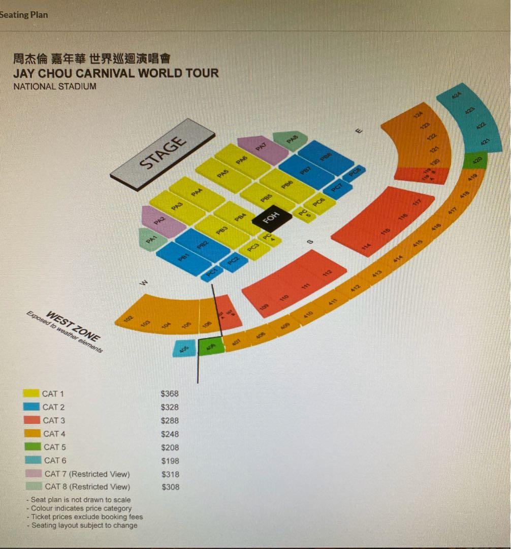 Jay Chou Singapore Concert Tickets, Tickets & Vouchers, Event Tickets ...