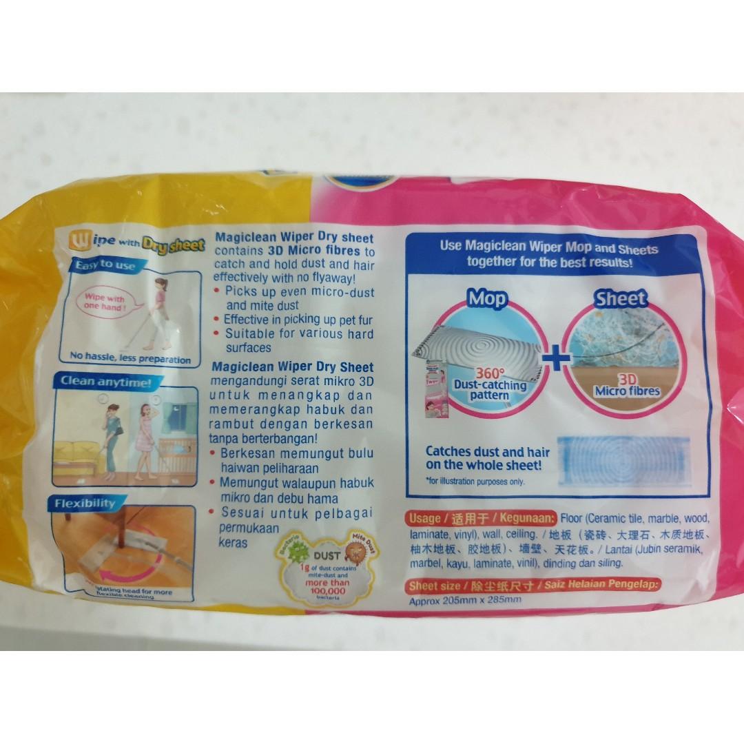 Magiclean Wiper Wipe & Mop Set, Furniture & Home Living, Cleaning ...