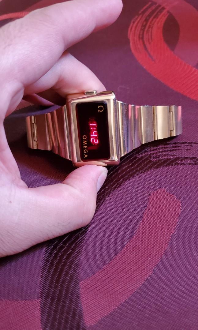 Omega kojak 1st digital watch 14k gold top, Luxury, Watches on Carousell